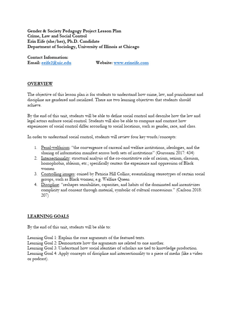 Gender Criminology | PDF | Intersectionality | Gender