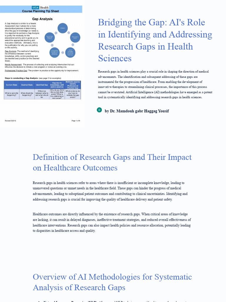 Bridging The Gap AIs Role in Identifying and Addressing Research Gaps ...