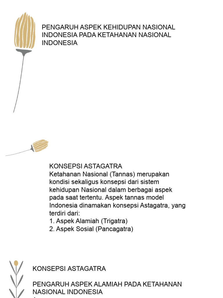 Ketahanan Nasional Indonesia: Konsepsi Astagatra | PDF