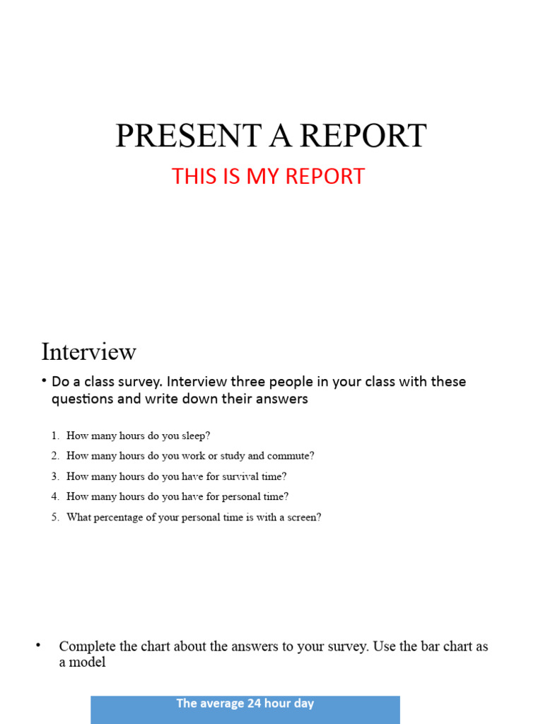 Present A Report | PDF | Language Arts & Discipline