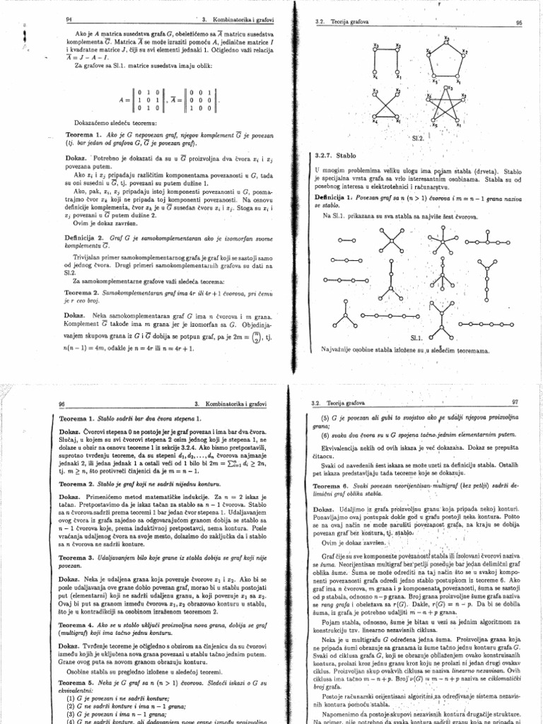 Teorija Grafova - Stablo I Planarni Grafovi | PDF