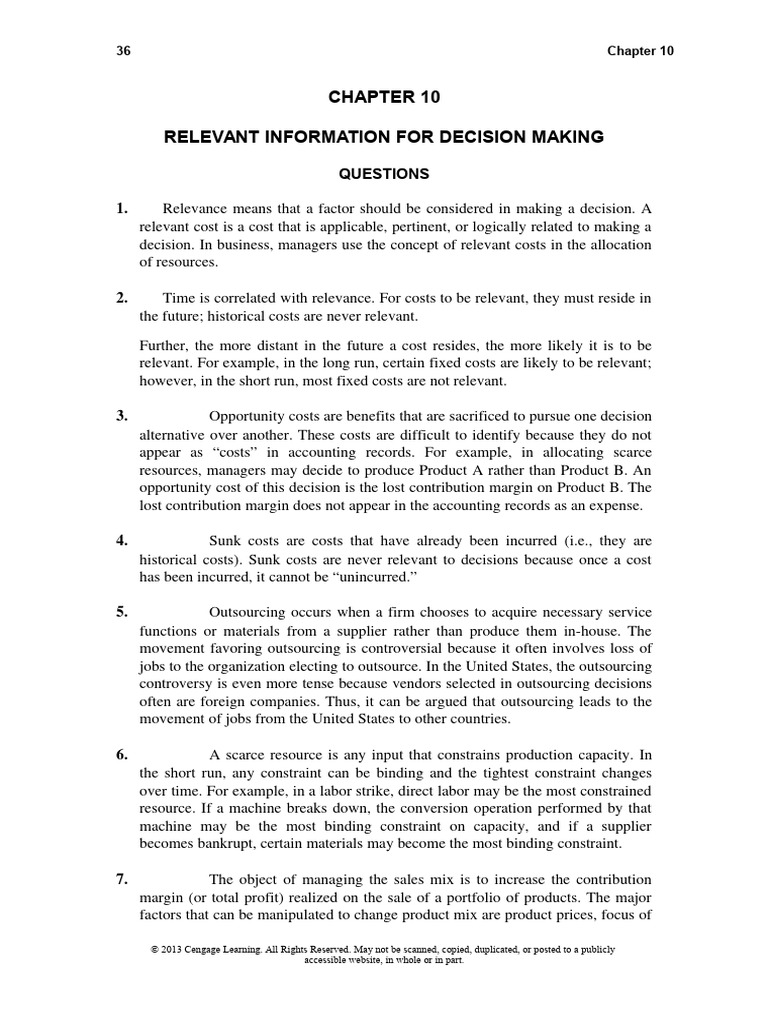 Relevant Decision-Making Costs | PDF | Taxes | Labour Economics