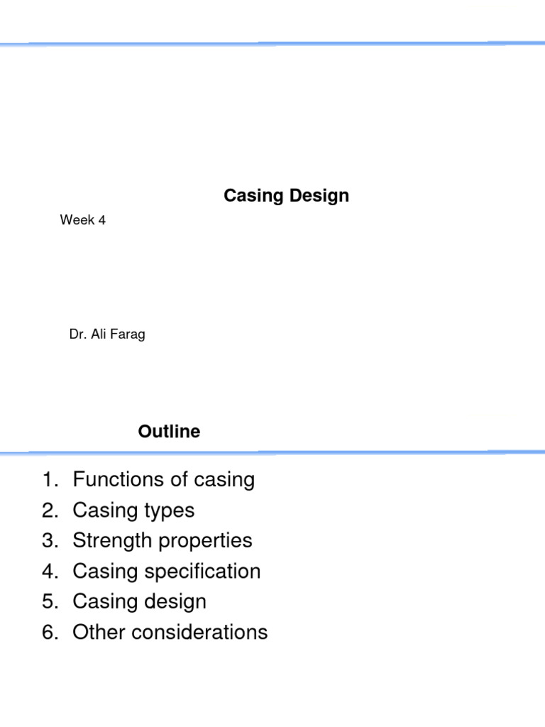 Casing Design | PDF