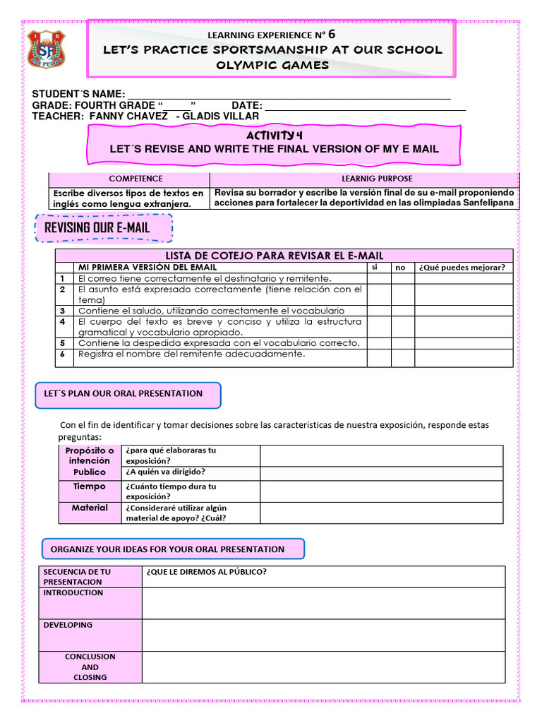 Eda 6, Ada 4, Fourth Grade | PDF | Comunicación humana