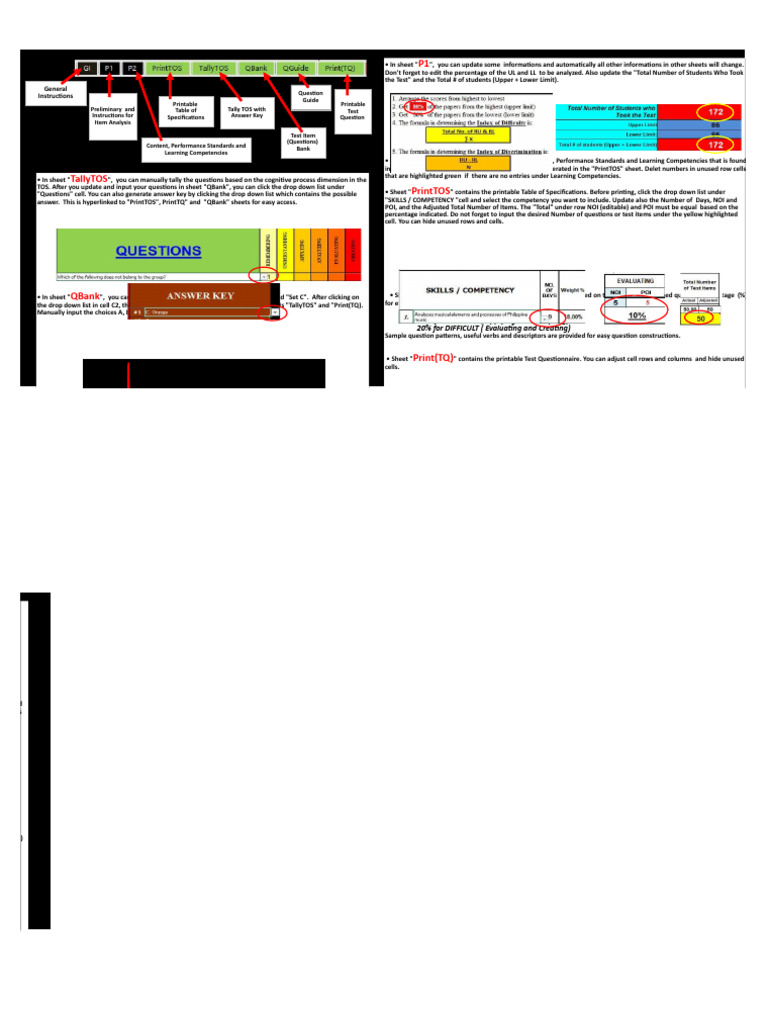 General Math Tos and Item Analysis | PDF | Function (Mathematics) | Equations