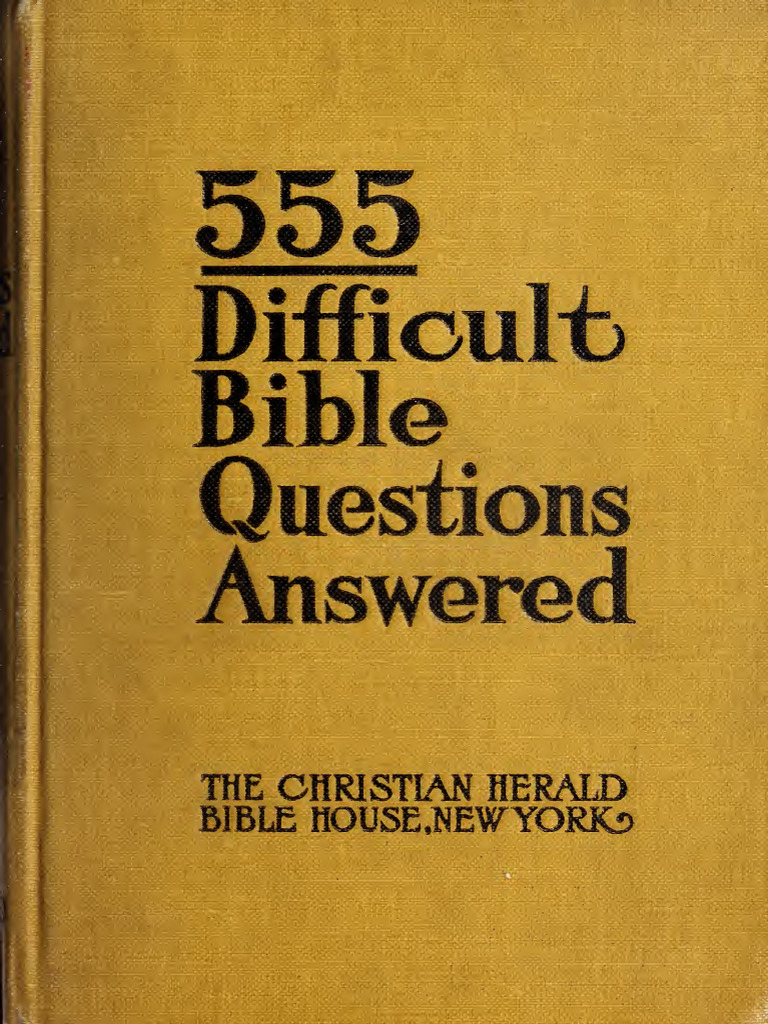 Bible Questions Answered | PDF