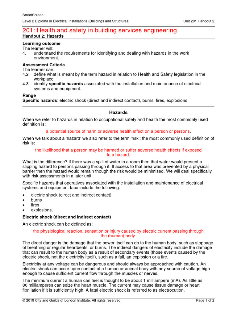 2365-201-02 Handout 2018 | PDF | Hazards | Occupational Safety And Health