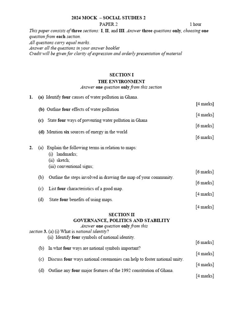 2024 Mock Social Studies 2 | PDF | Social Psychology