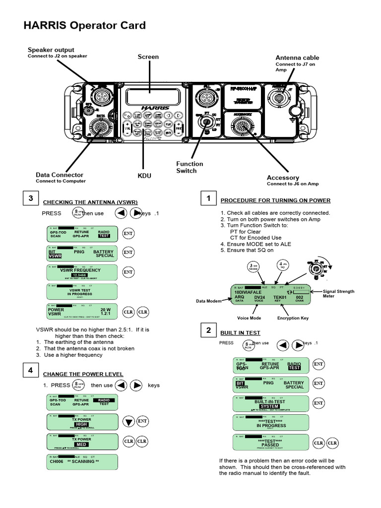 Harris Quick Start Guide | PDF | Wireless | Information And ...