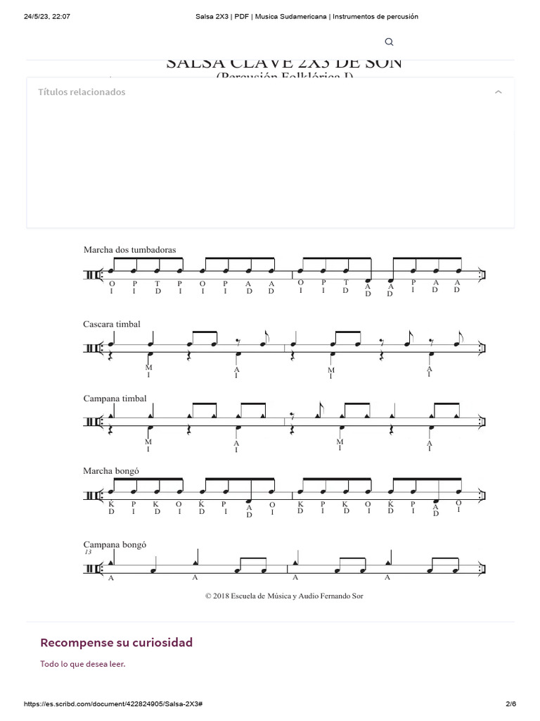Salsa 2X3 - PDF - Musica Sudamericana - Instrumentos de Percusión | PDF ...