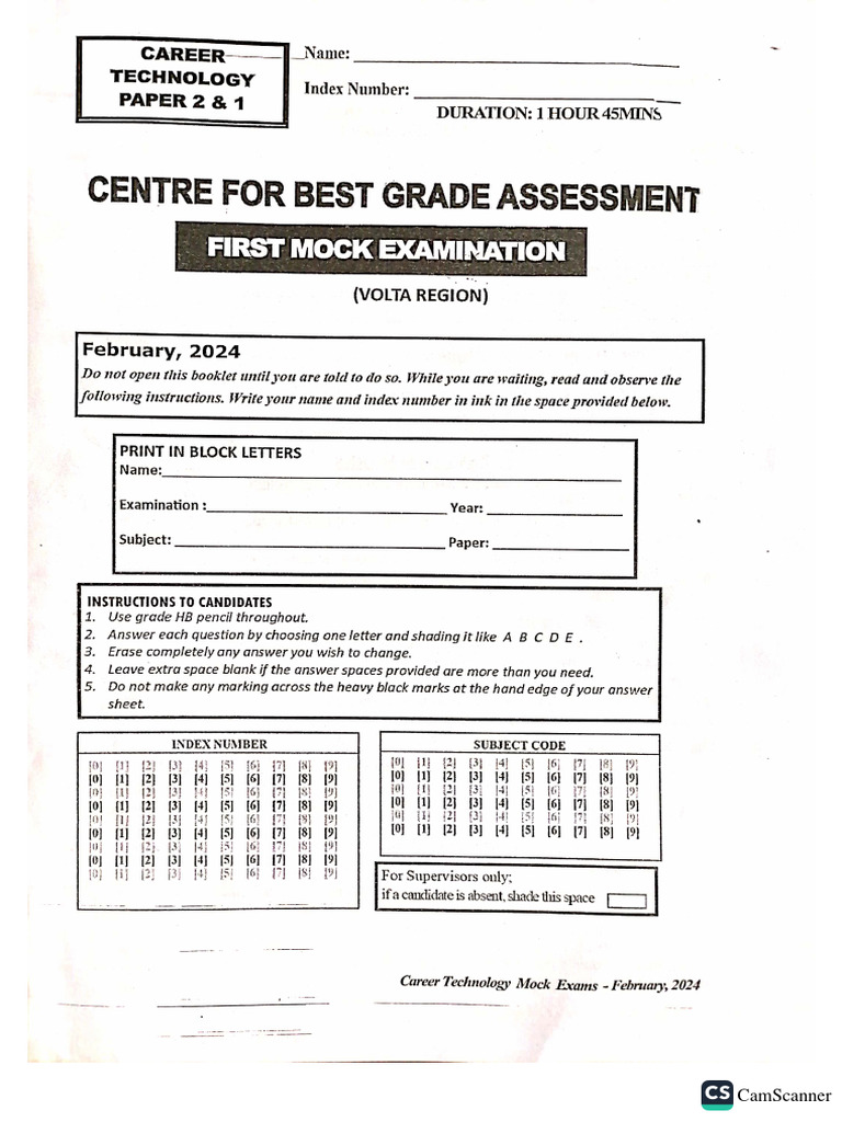 Basic 9 Career Technology Mock | PDF