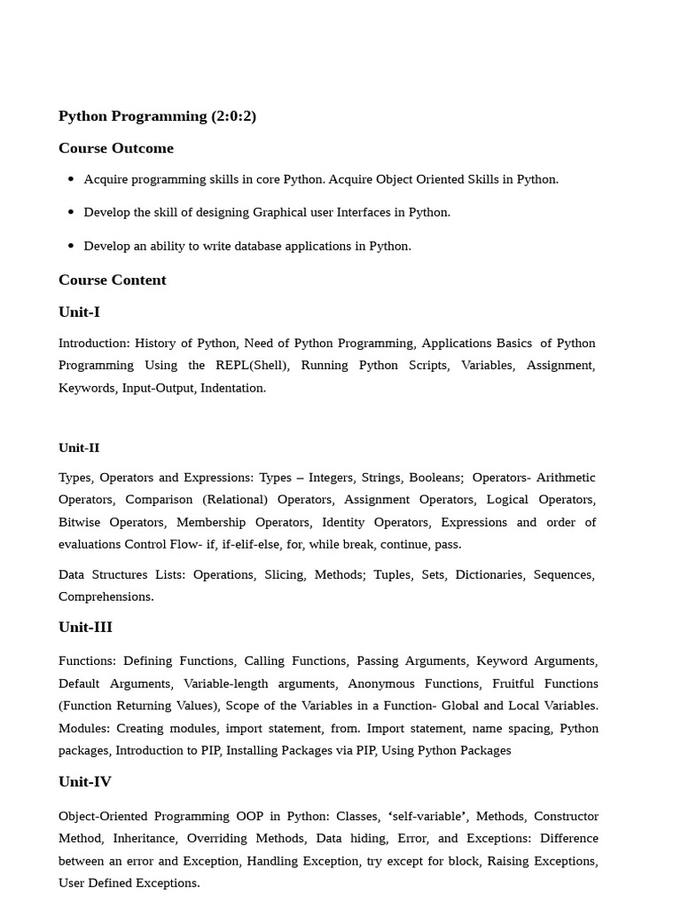 Python Programming | PDF | Python (Programming Language) | Object ... Python Programming | PDF | Python (Programming Language) | Object ...