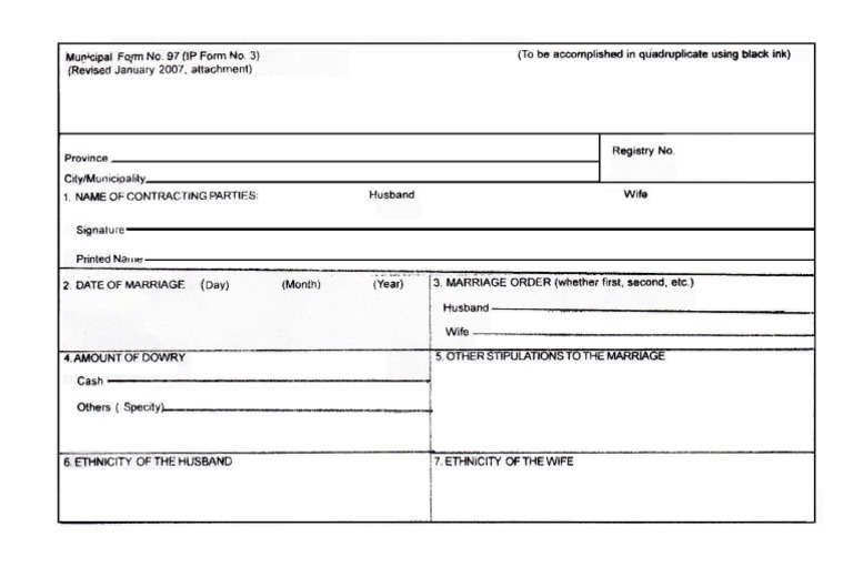 Municipal Form No.97 (IP Form No.3) | PDF