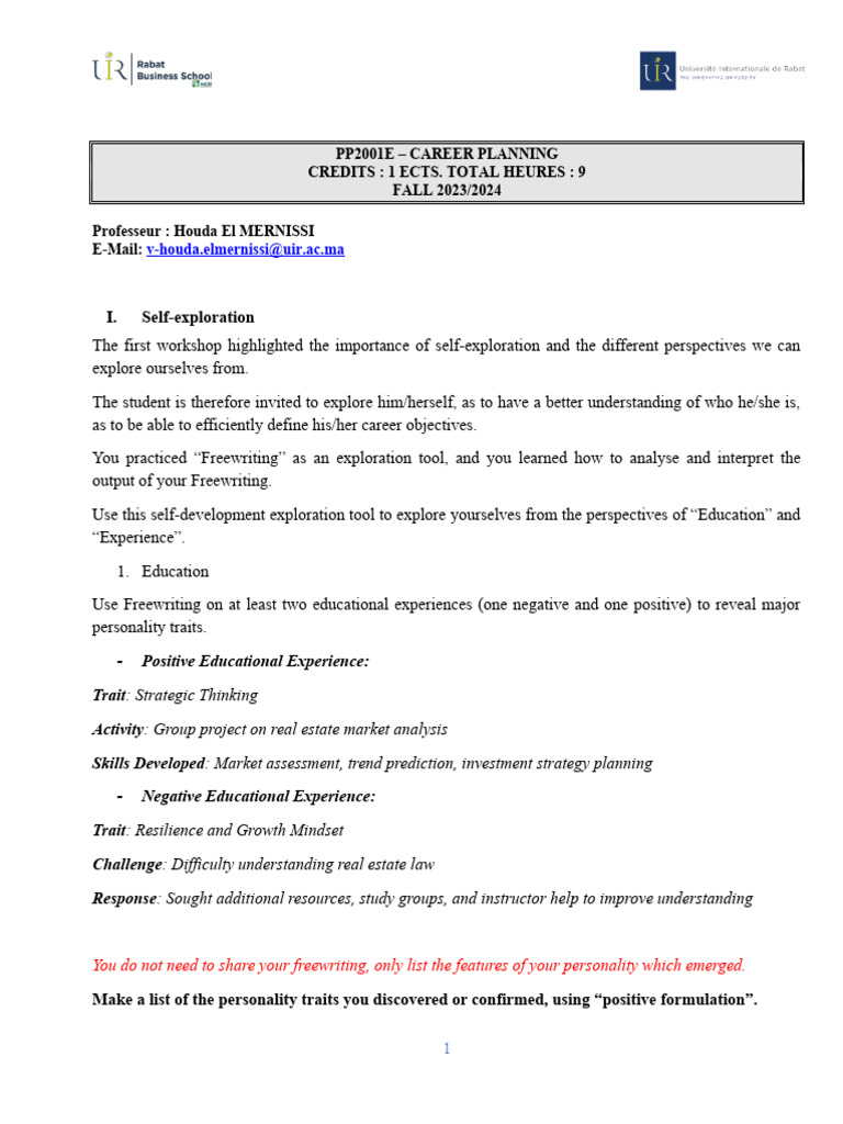 IPM2-PP201E - 23-24 - Career Planning - Self and Occupational ...