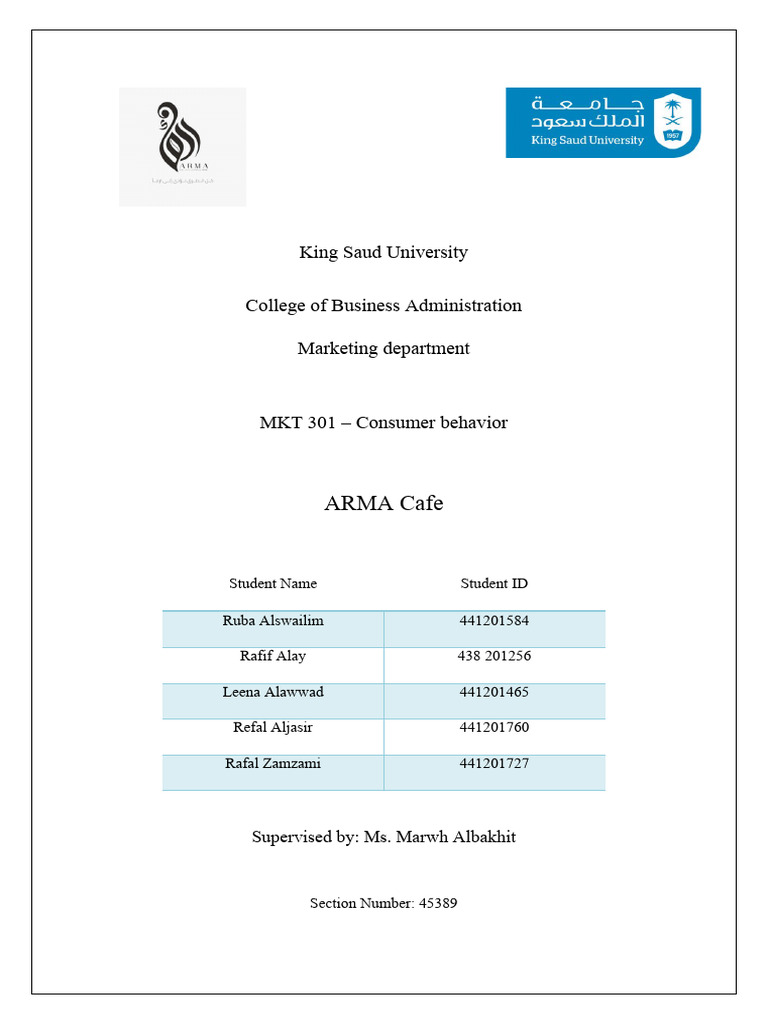 ARMA Project - MKT-301 | PDF