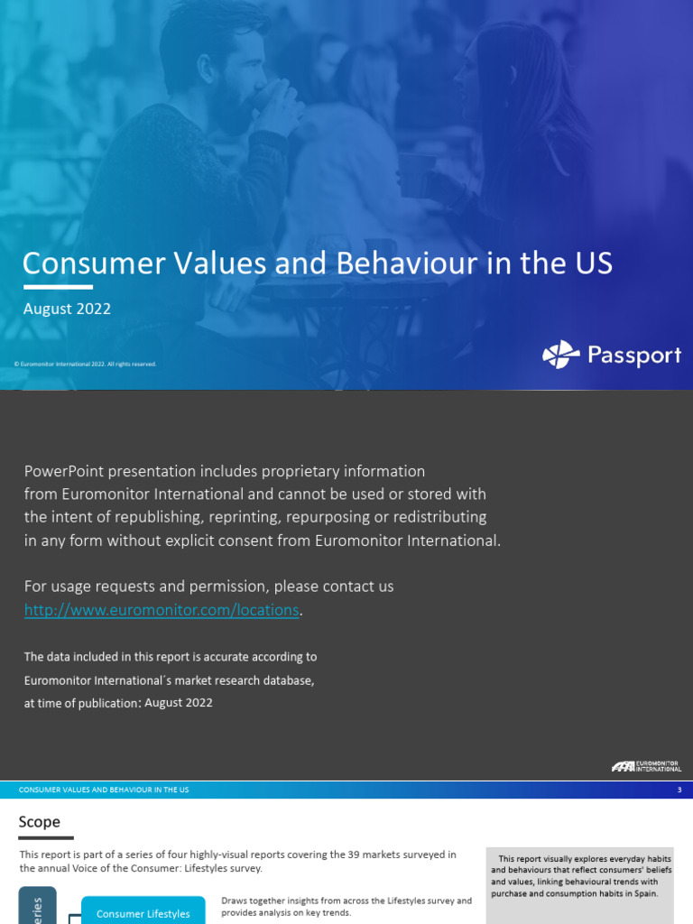 Consumer Values and Behaviour in The US | PDF | Millennials | Behavior