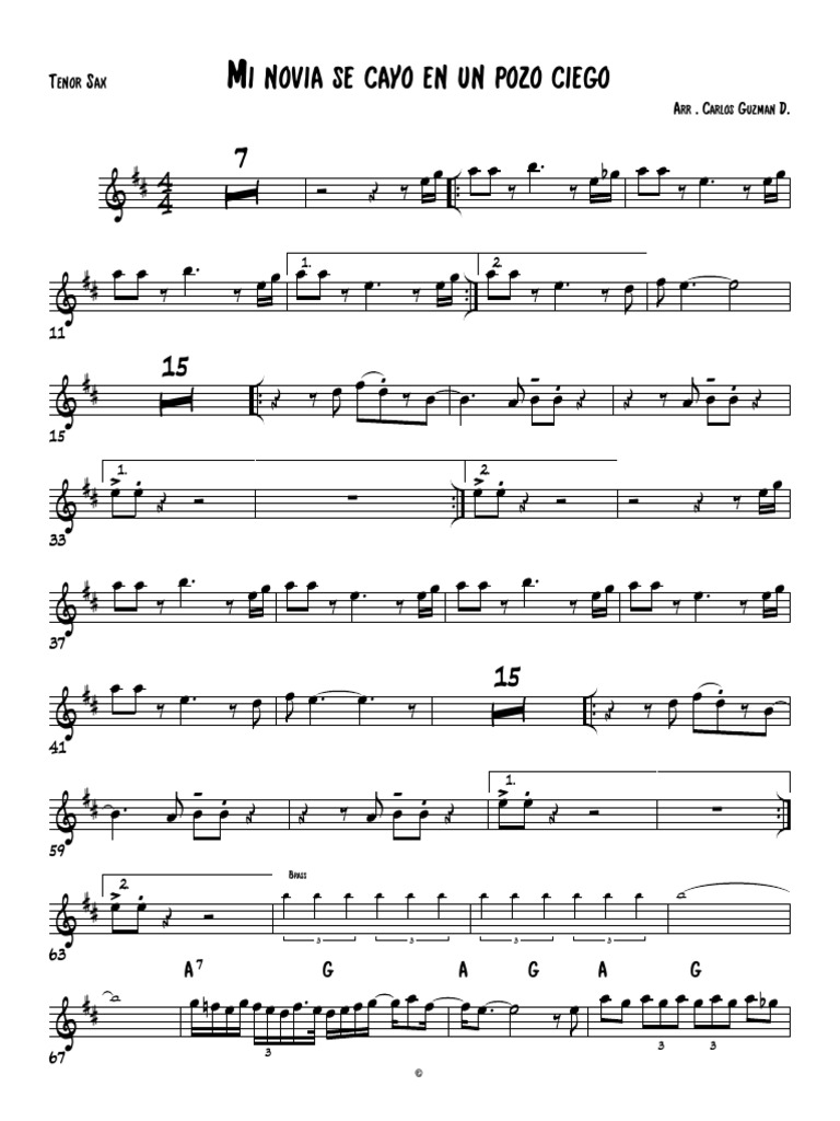 Mi Novia Se Cayo En Un Pozo Ciegotenor Sax Pdf