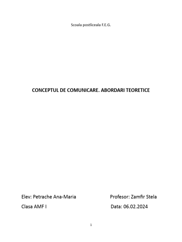 Comunicare | PDF