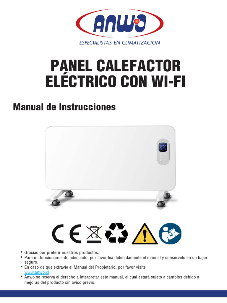 Manual Panel Calefactor Wi-Fi | PDF