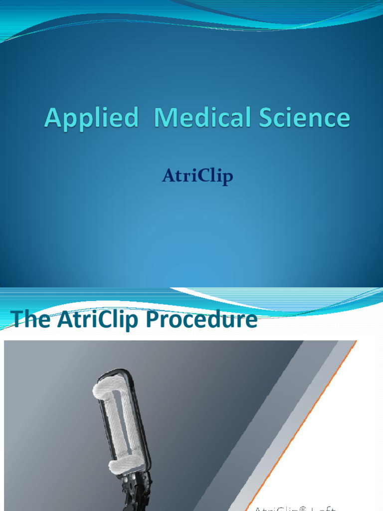 Atriclip Overview | PDF | Stroke | Heart