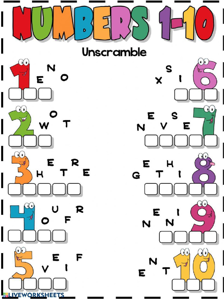 Cardinal Numbers (1-10) | PDF