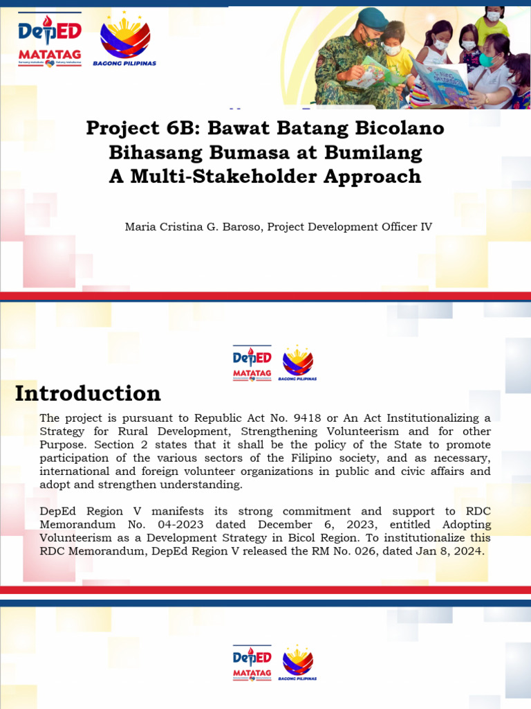 Feb21 DepEdR5 PPT Project 6B Multi-Stakeholder Approach | PDF