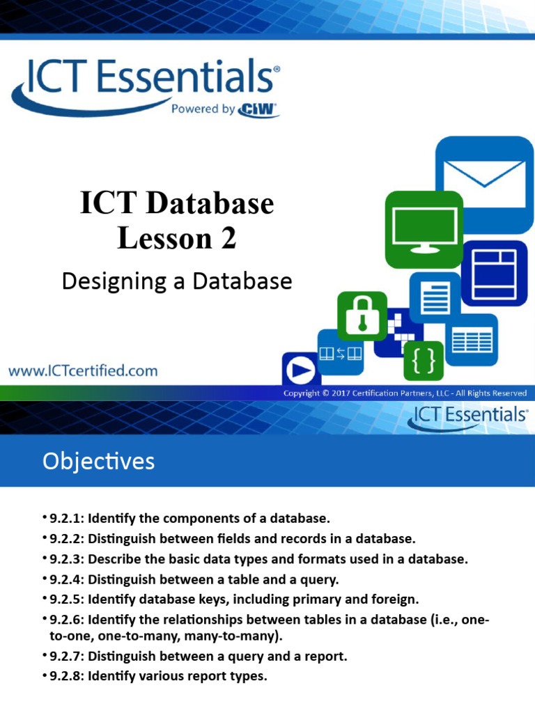 ICT Database v2.1 Lesson02 Slideshow | PDF