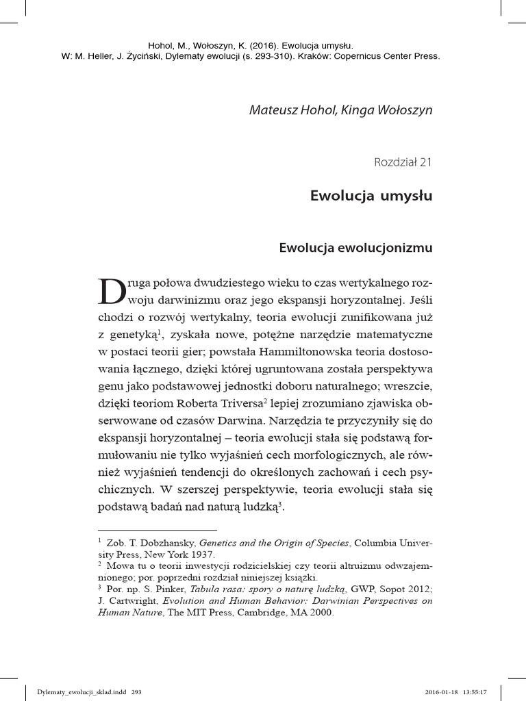 Art Ewolucja Umysłu | PDF
