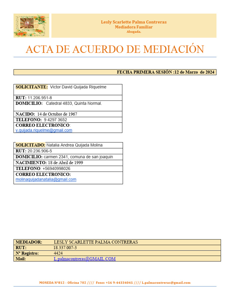 Victor y Natalia | PDF | Documento de identidad | Mediación