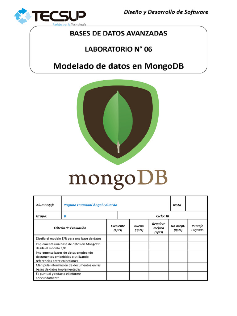 Laboratorio MongoDB: Índices y Backups | PDF | Mongo Db | Bases de datos