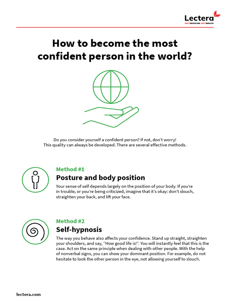 Boost Your Confidence Today | PDF | Nonverbal Communication | Cognitive ...