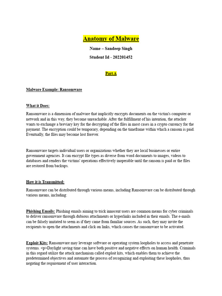 Anatomy of Malware | PDF | Malware | Ransomware