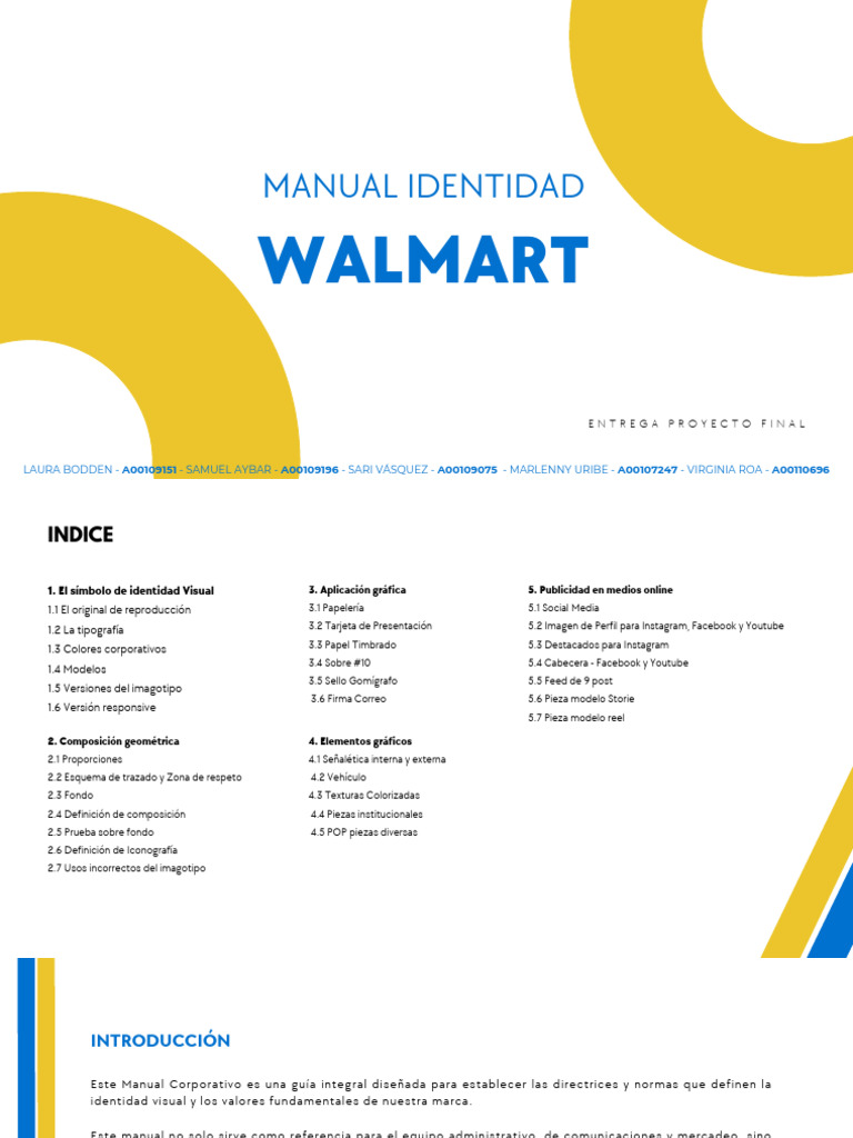 Manual de Identidad, Walmart | PDF | Walmart | Diseño