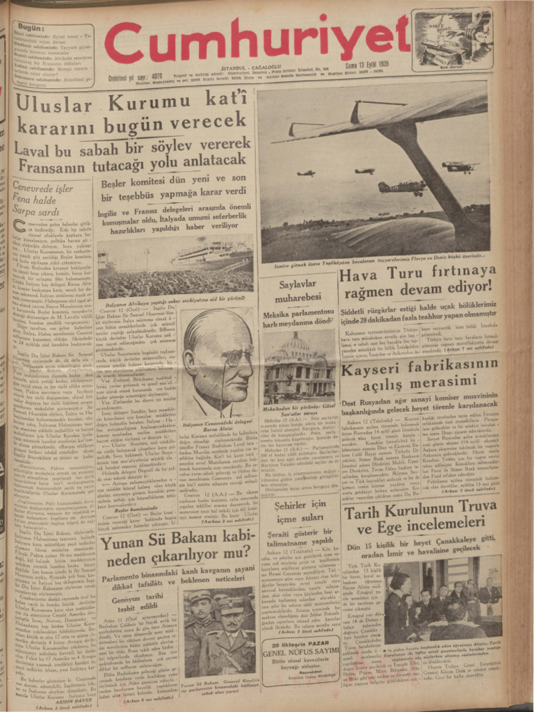 Cumhuriyet 1935 Eylul 13 | PDF