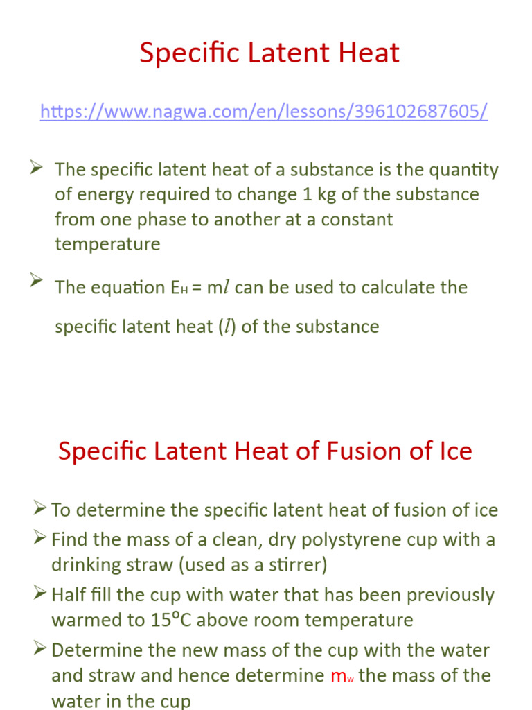 Specific Latent Heat | PDF | Latent Heat | Heat