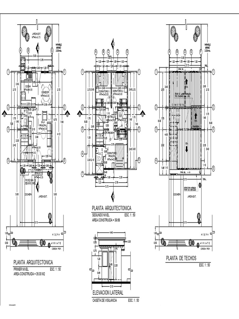 Plantas arquitectonicas acotadas | PDF