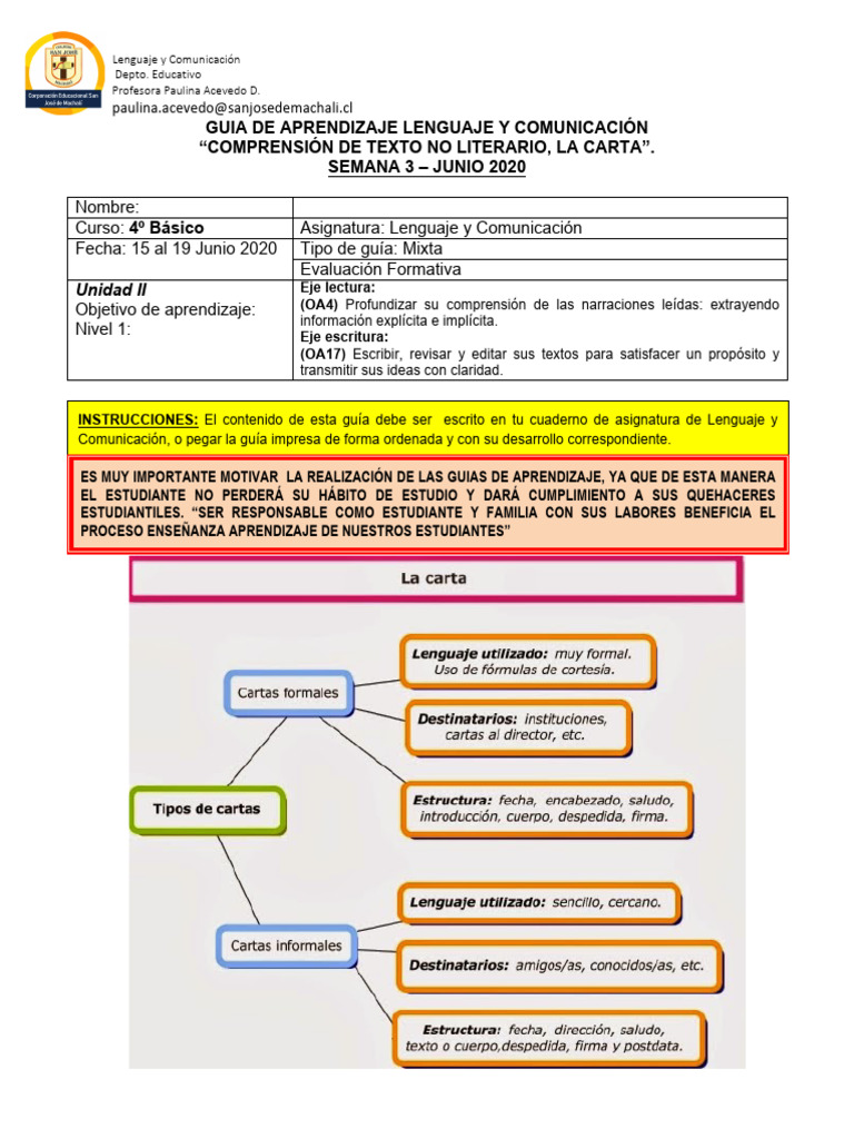 Lenguaje 4 Semana 3 | PDF