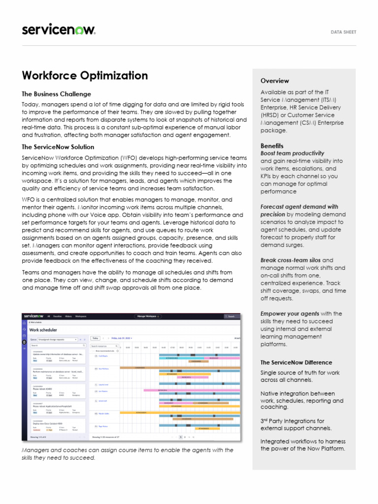 Ds Workforce Optimization | PDF | Scheduling (Computing) | Forecasting