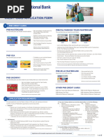 PNB Credit Card Request Form | PDF | Credit Card | Debit Card