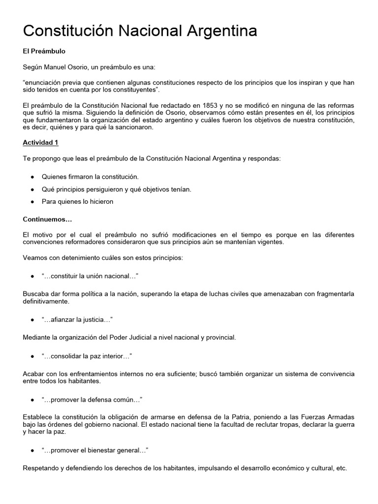 Constitucion-nacional-argentina-secuencia-didactica | PDF ...