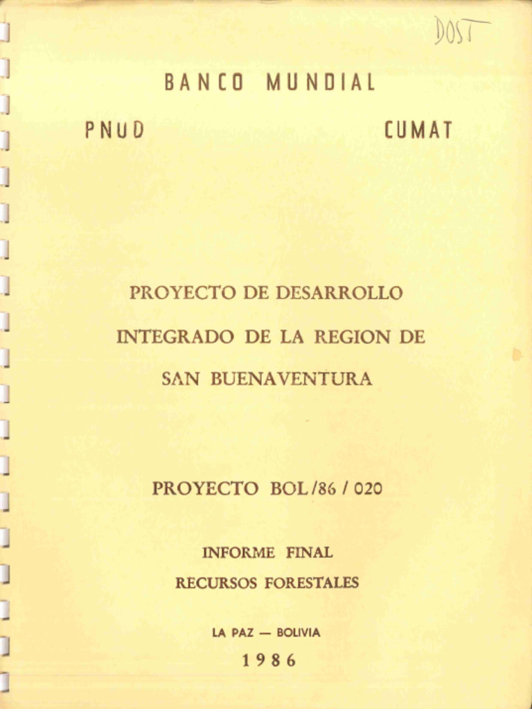 Proyecto de Desarrollo Integrado de La Region de - Wageningen ...