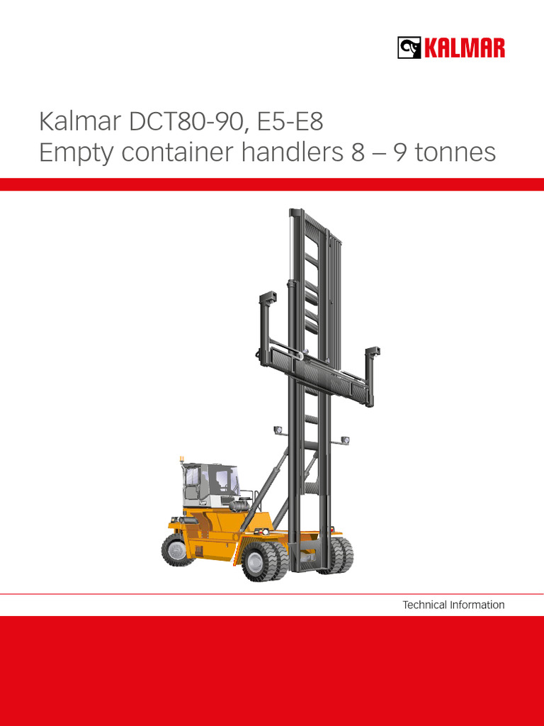 Kalmar DCT80-90, E5-E8 Empty Container Handlers 8 - 9 Tonnes | PDF