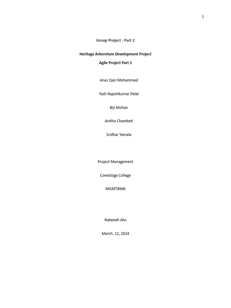 W24 - Group 1 - MGMT8666 - Report - Group Project Part 2 | PDF | Scrum ... W24 - Group 1 - MGMT8666 - Report - Group Project Part 2 | PDF | Scrum ...