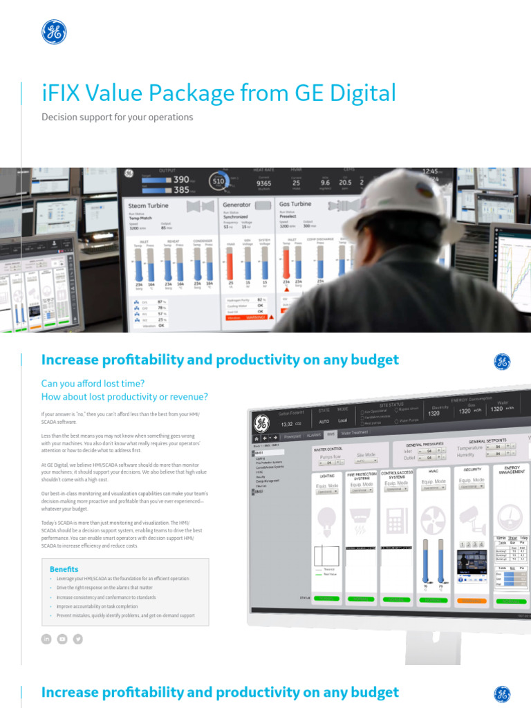 Ifix Value Package From Ge Digital Datasheet | PDF | Scada | User Interface
