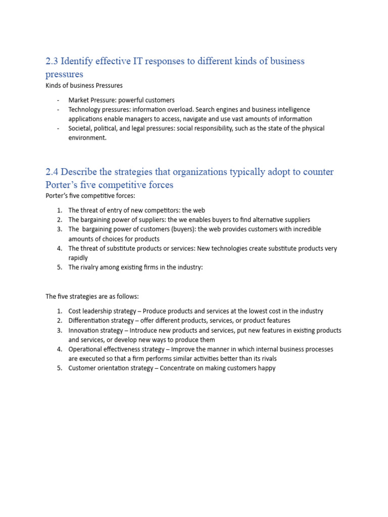 ETextbook Notes MIS | PDF | Strategic Management | Rights