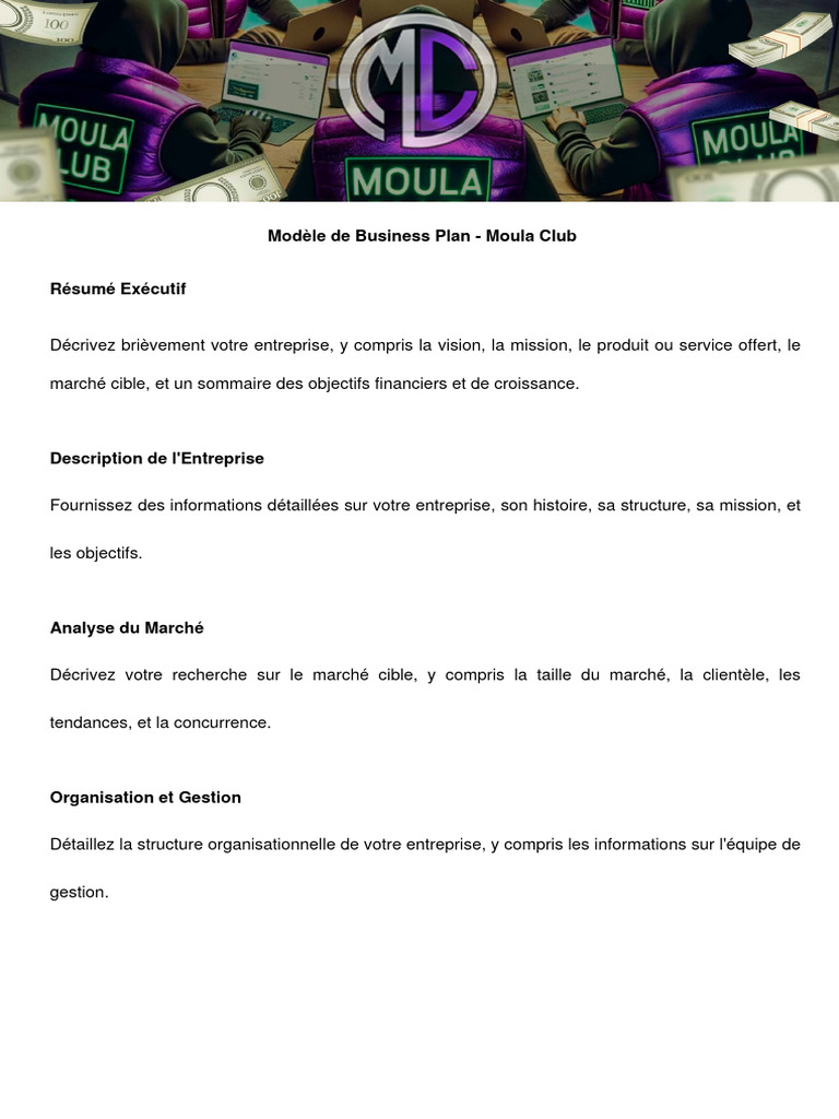 business_plan_Moula_CLub | PDF