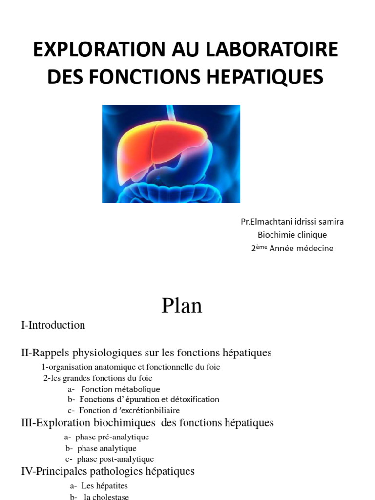 2 - Exploration Au Laboratoire de La Fonction Hepatique | PDF