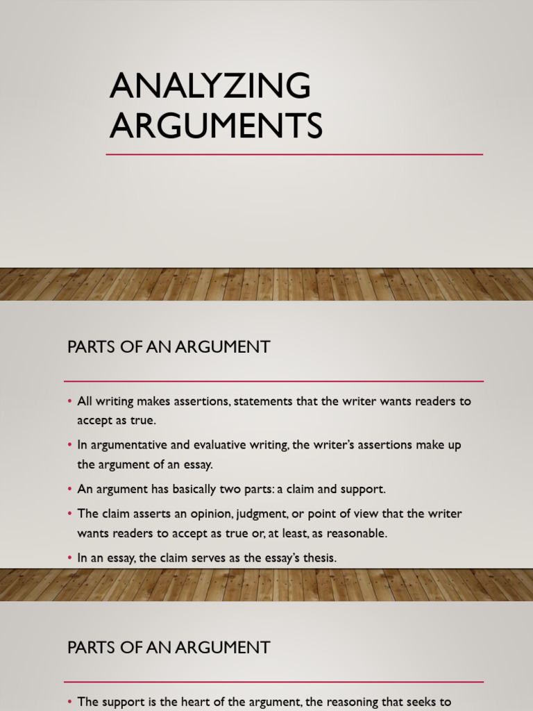 Analyzing Arguments | PDF | Argument | Essays Analyzing Arguments | PDF | Argument | Essays