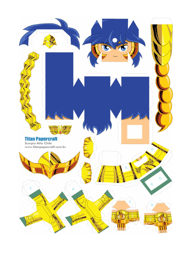 Scorpio Milo Chibi Papercraft - by TitanPapercraft | PDF