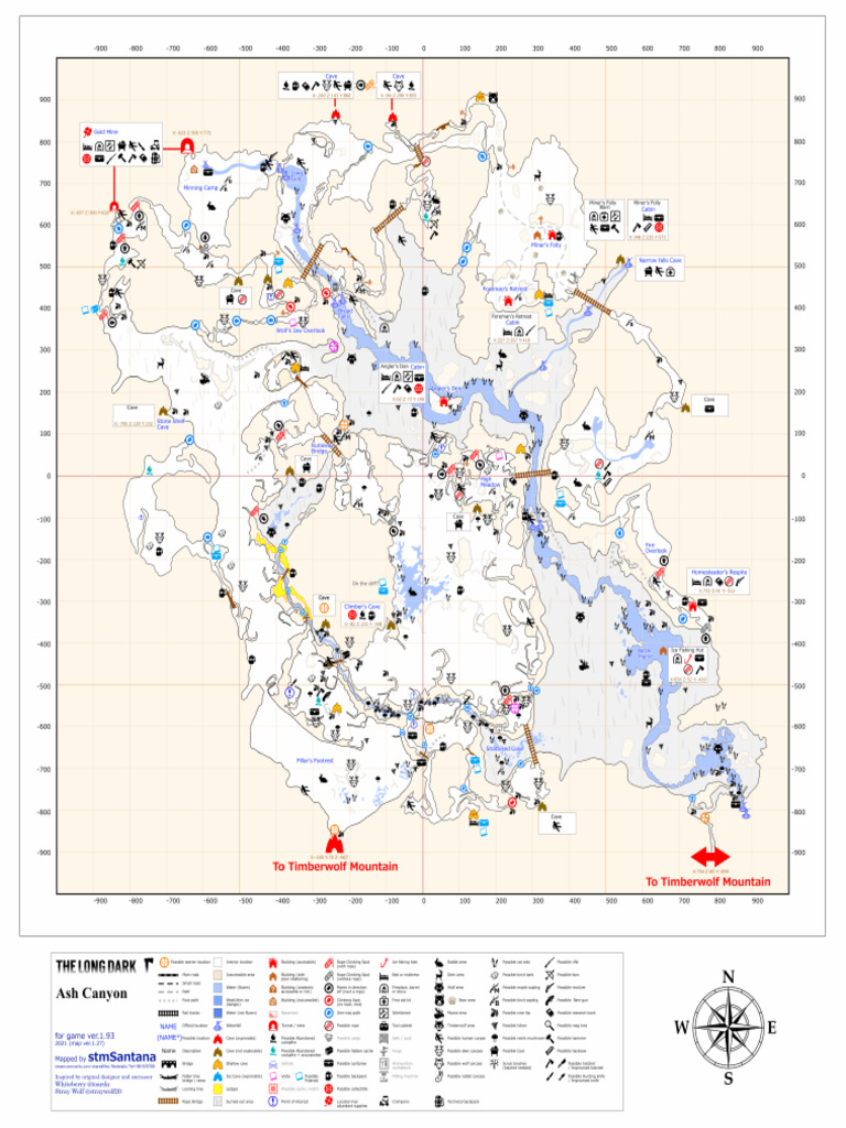 Ash Canyon Map The Long Dark | PDF